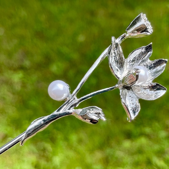 Accessories | Lotus Hair Stick Metal Bun Holder Hair Pin Lotus Hair ...